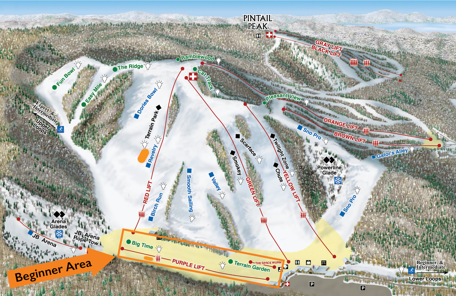 Free Beginner Area - Nub's Nob Ski Area - Northern Michigan