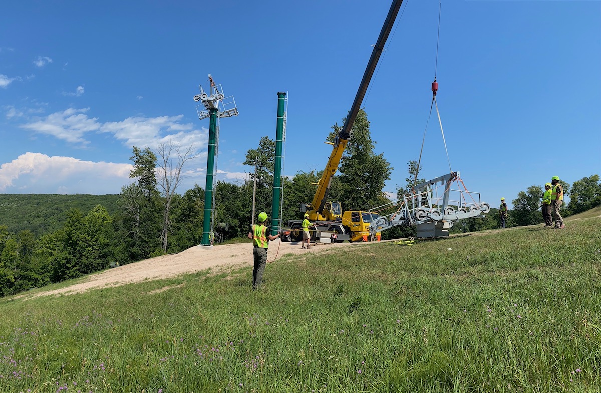 Green Lift Progress - Nub's Nob Ski Area - Northern Michigan