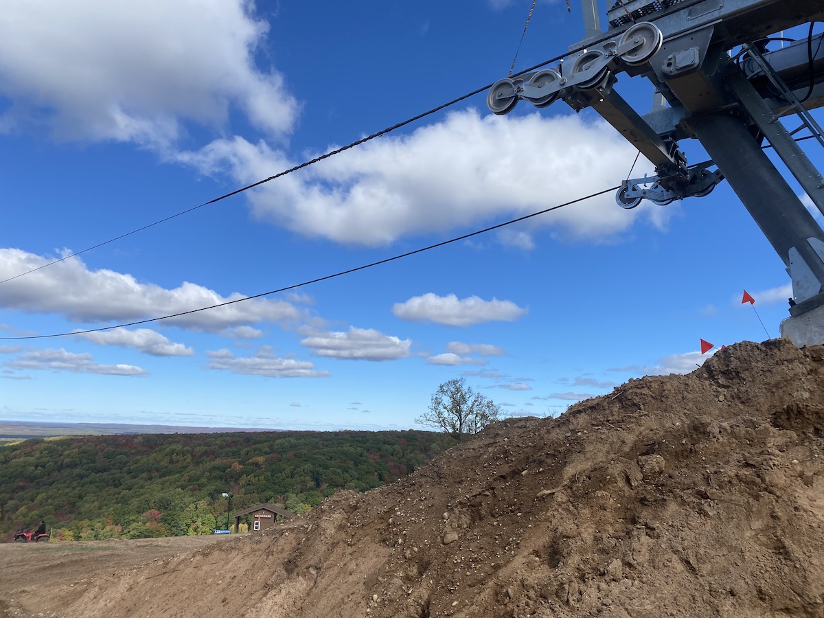 Haul Rope Installed on Green Lift - Nub's Nob Ski Area - Northern Michigan