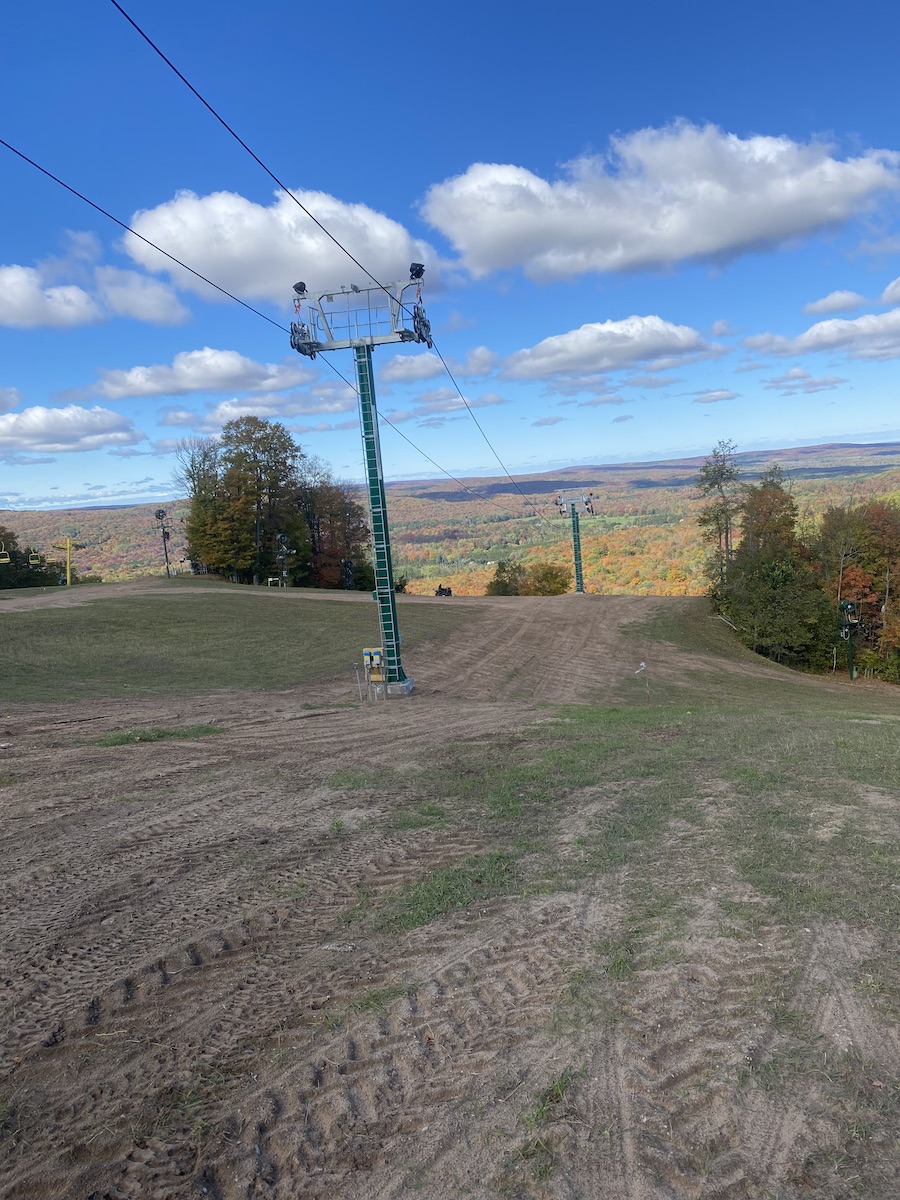 Haul Rope Installed on Green Lift - Nub's Nob Ski Area - Northern Michigan