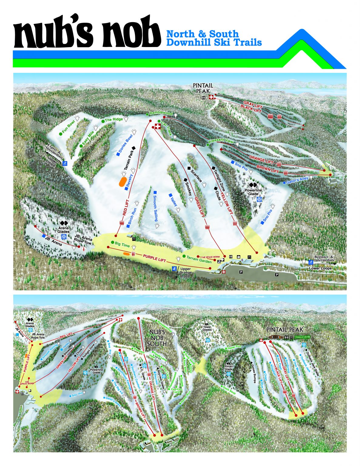 Ski Trail Maps Nub's Nob