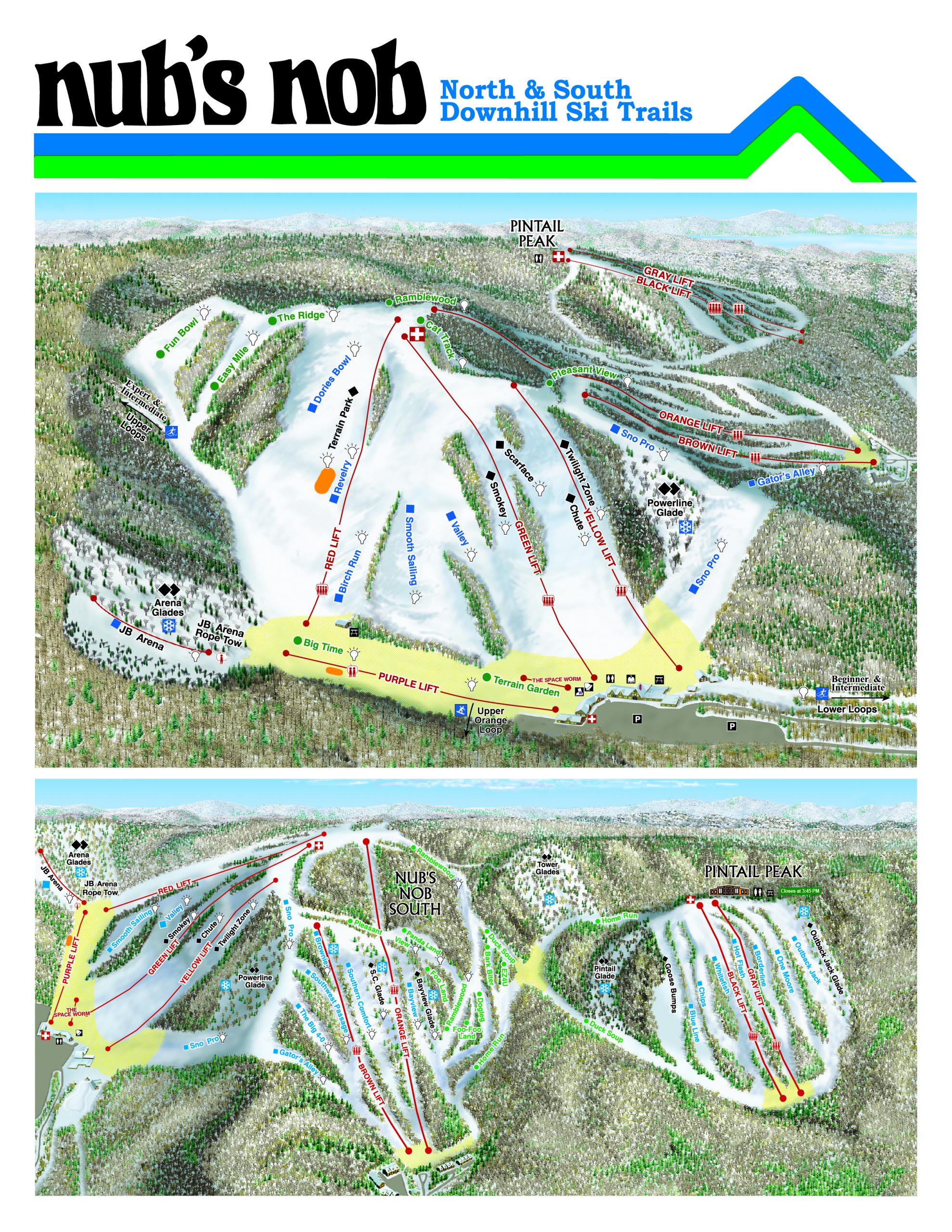 Ski Trail Maps Nub's Nob